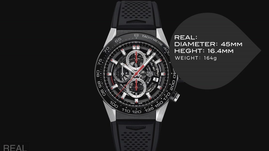 真假手表鉴别13:正品泰格豪雅对比 XF厂复刻表 卡莱拉01黑骑士
