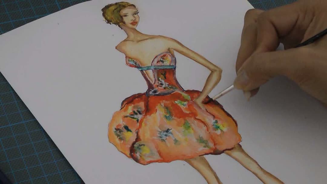 服装设计师教你如何轻松画出水彩时装画,你学会了吗?