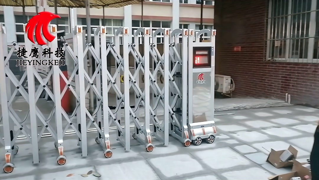 捷鹰科技安装自动门铝合金电动伸缩门大门