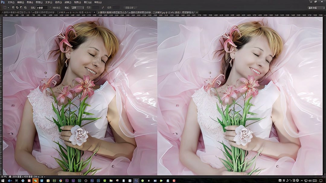 人像照片偏黄偏灰暗显脏怎么办?ps摄影后期修图这样做,三步解决