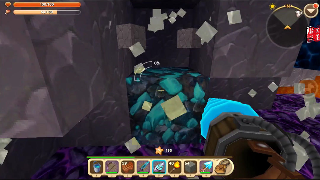 迷你世界生存 这次外出挖了二十个钻石了