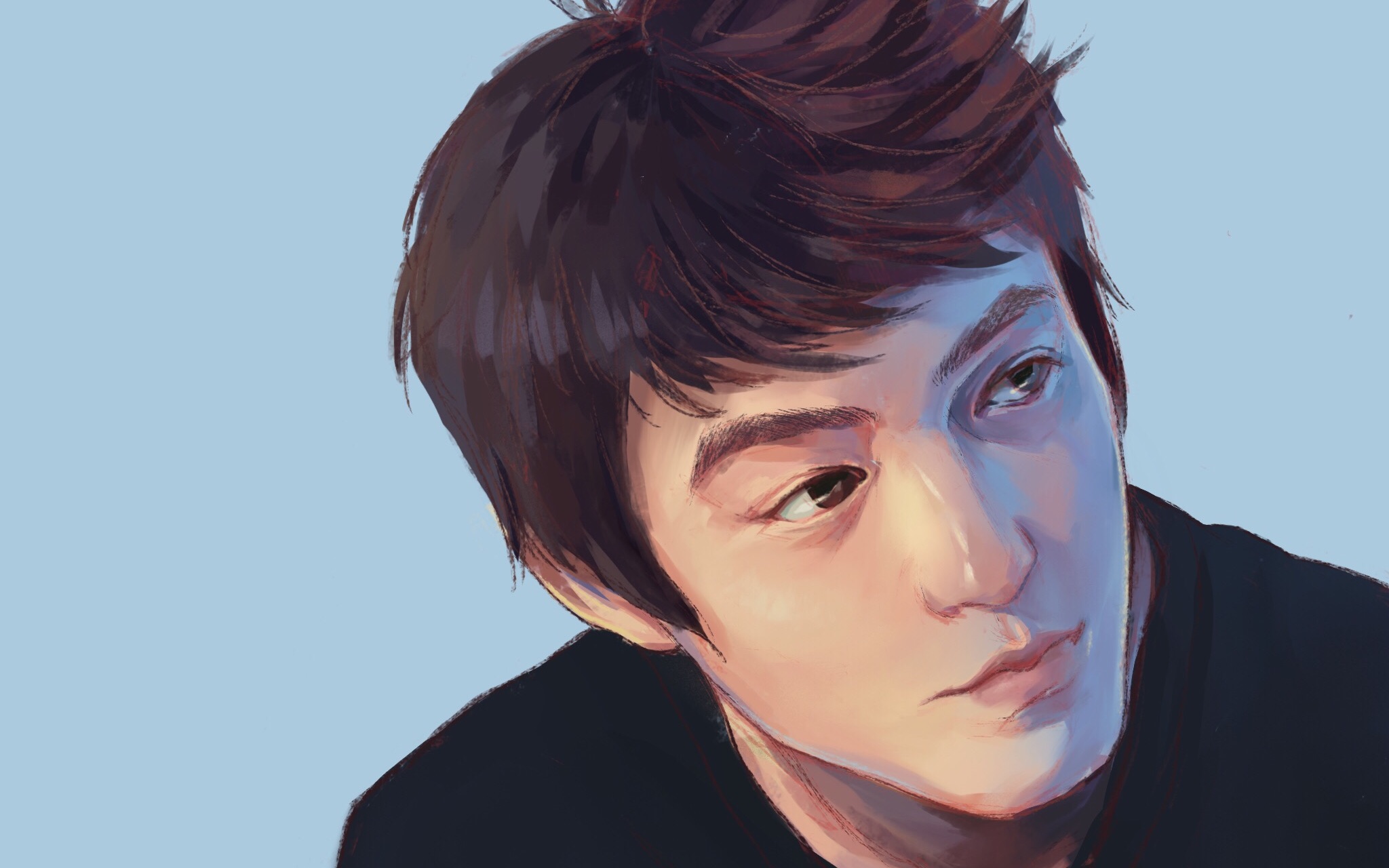 【procreate】【绘画过程】把一张高糊照片画成高清画!冠希老师的颜...