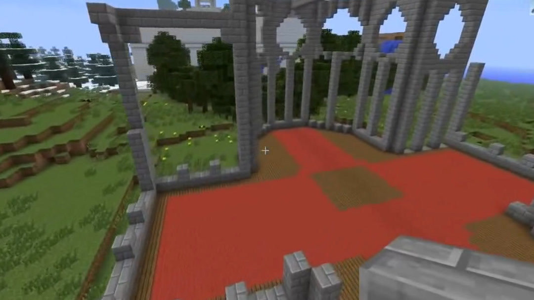 国外我的世界创造模式-建筑施工教堂的基础部分