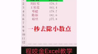 2019年办公软件Excel技巧教学 一秒去除小数点(四舍五入)