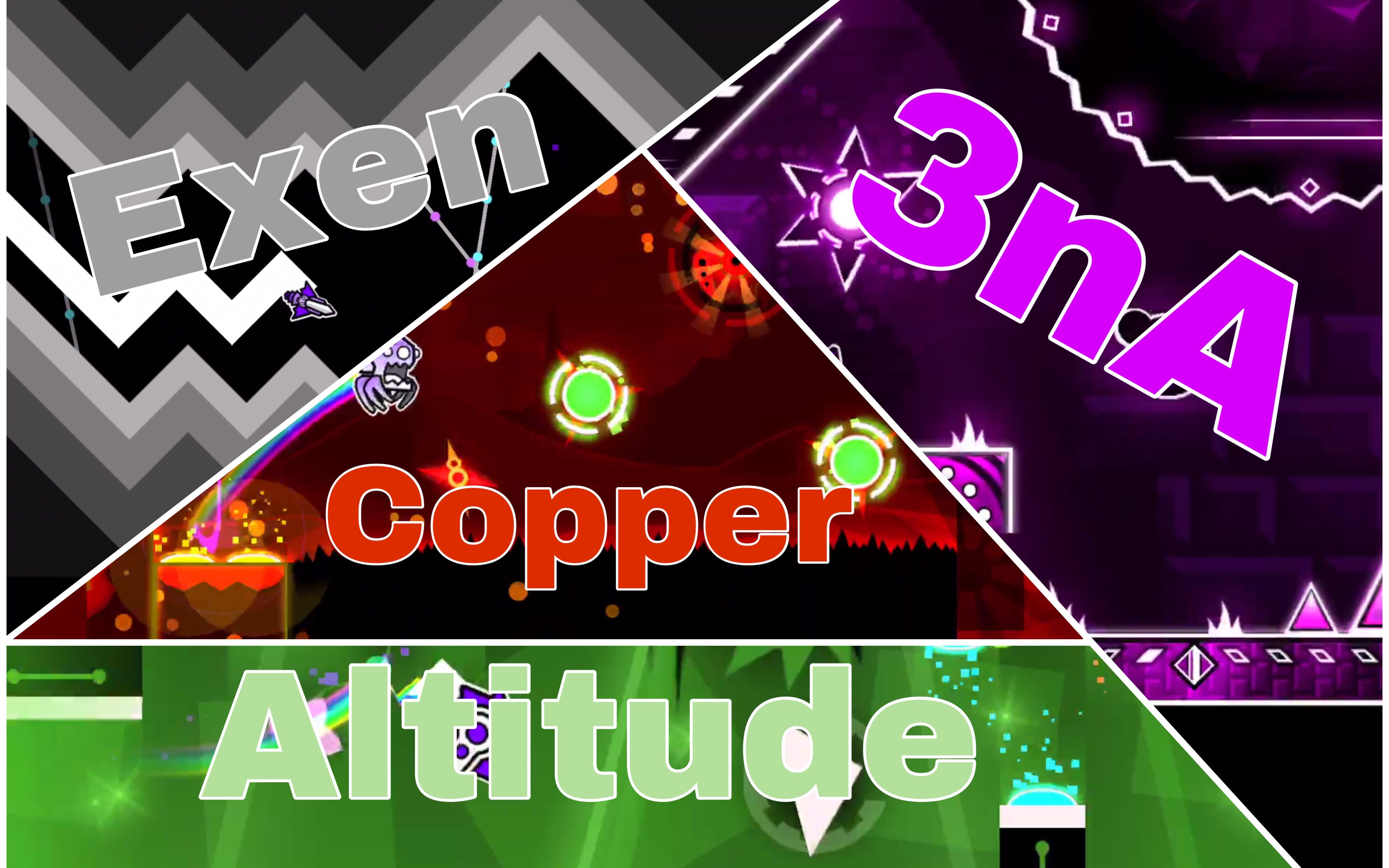 「几何冲刺」四个美丽的简单关卡