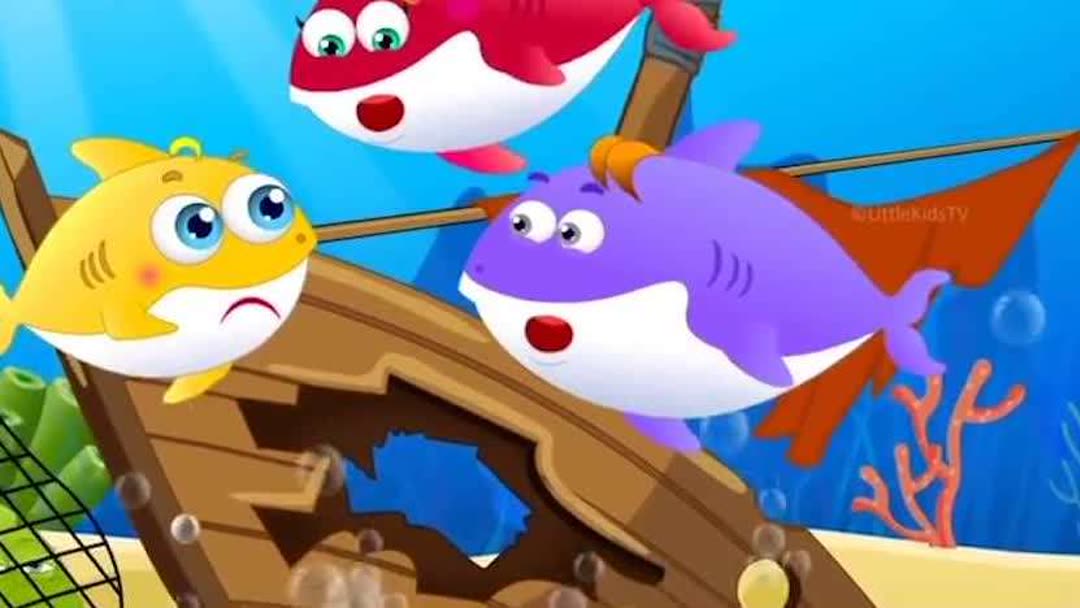 亲子启蒙儿童动画,鲨鱼宝宝的海底世界(上)
