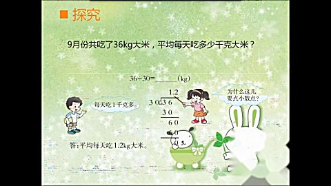 五年级上册数学:小数除法3.1