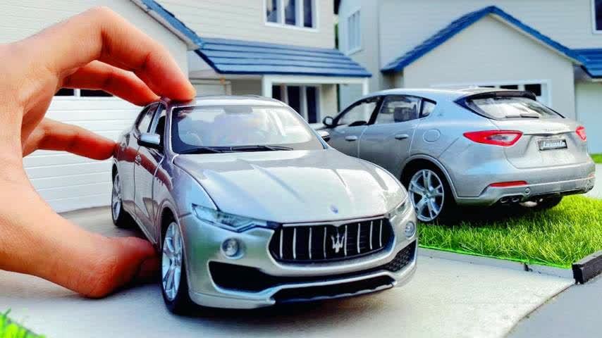 汽车模型开箱展示,玛莎拉蒂莱万特,这做工真细致