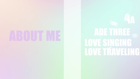 小清新风格自我介绍文字动画