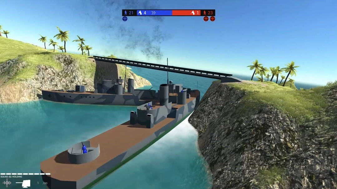 战地模拟器:队友的核潜艇怎么开的,能给我的战舰撞上,看那个更