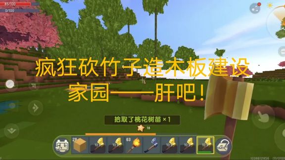 轩源迷你世界3人生存7:疯狂砍竹子造木板建设家园——肝吧!