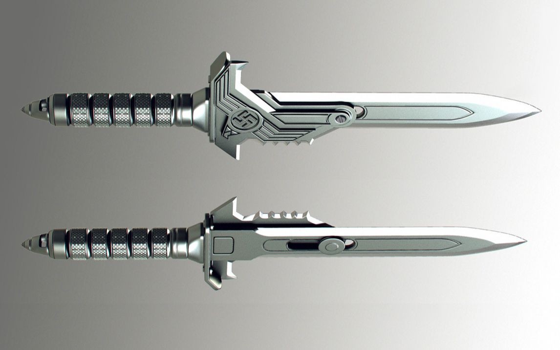 3dmax/Keyshot-短剑建模渲染教程。3d建模基础教程