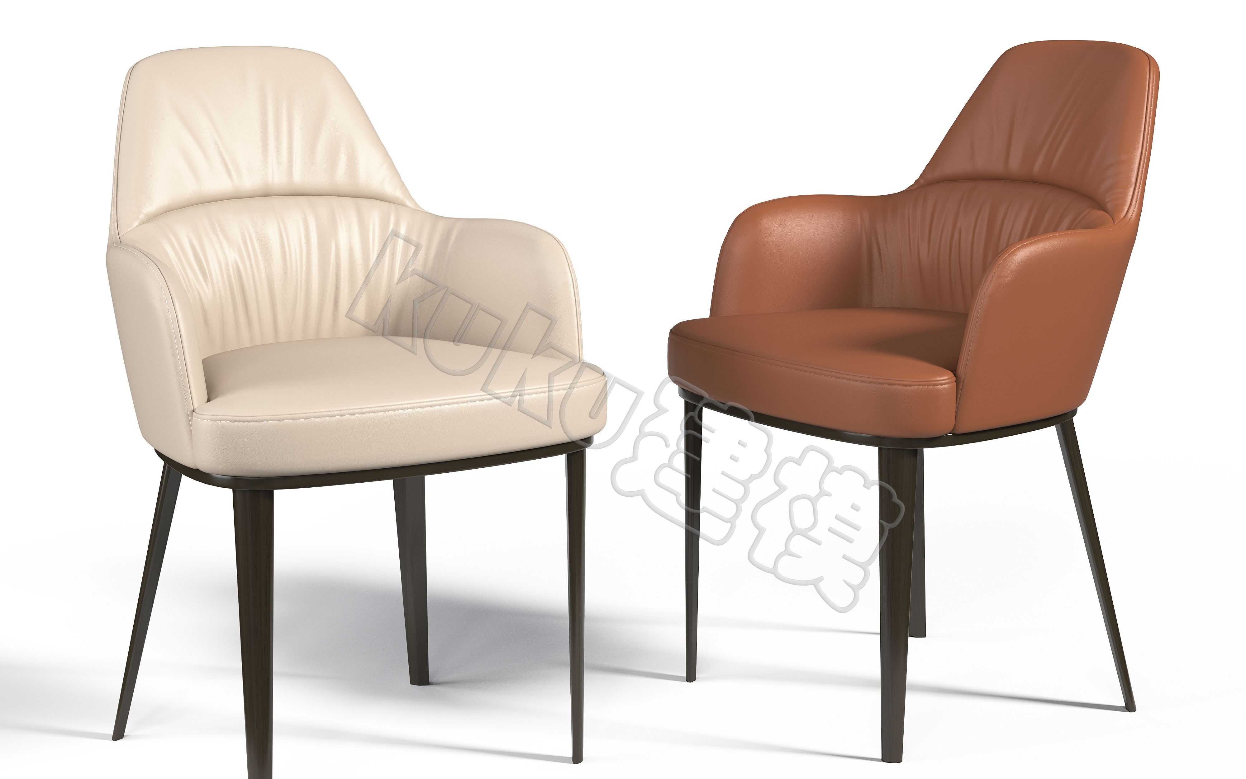 【kuku家具建模】3dsMax+MD建模案例9:餐椅(3Dmax多边形软体硬...