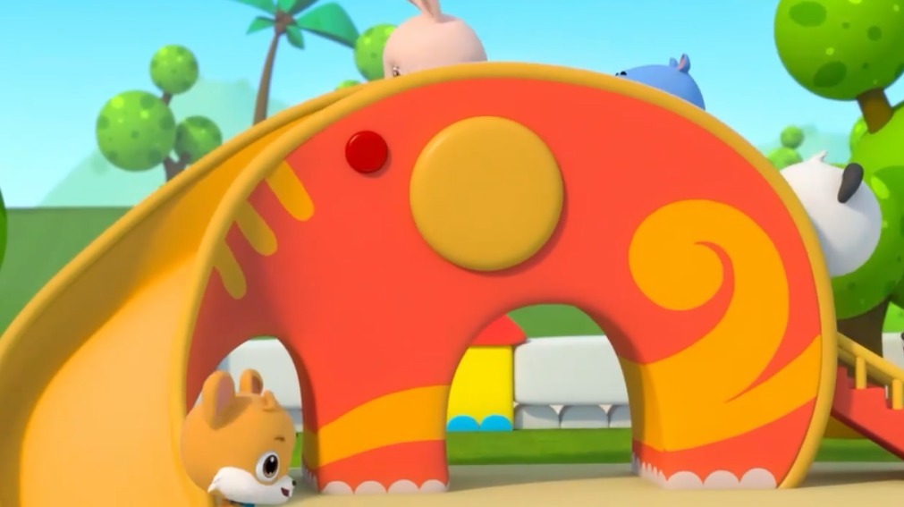 宝宝巴士:滑滑梯真好玩,小朋友一个一个排队玩,这样才好玩