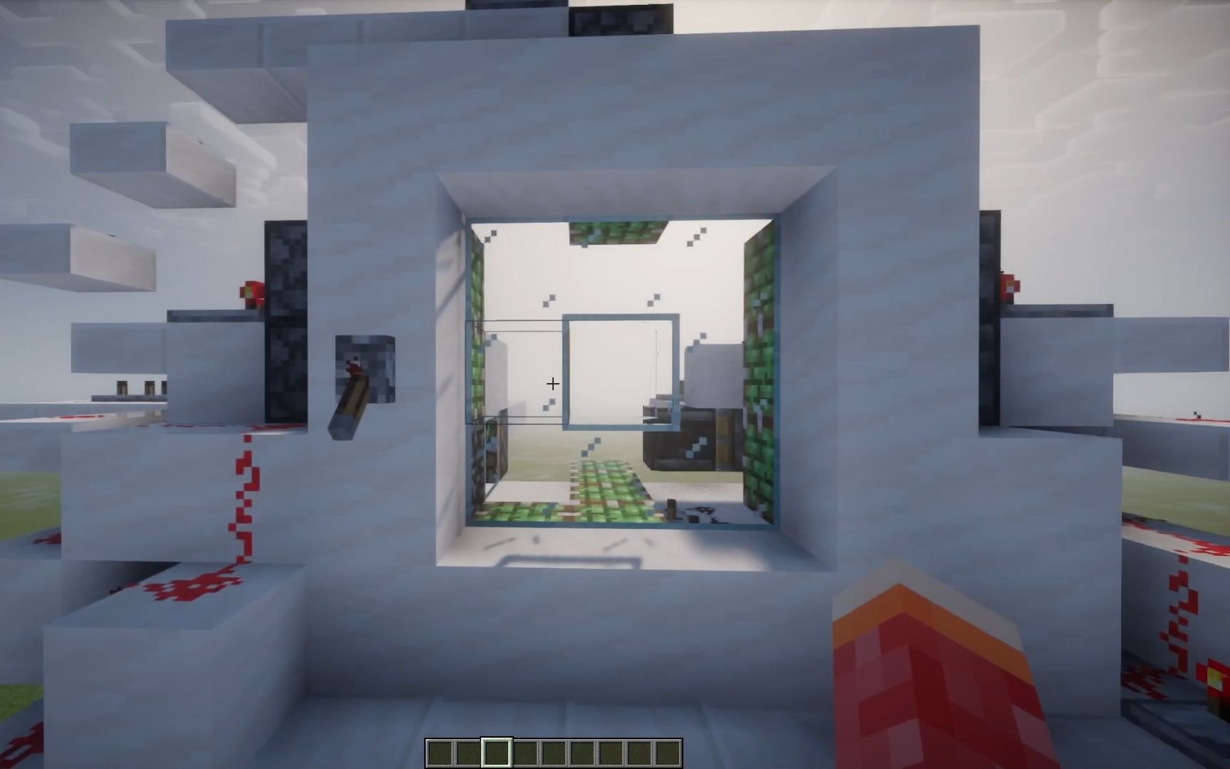 [MC我的世界]一种全新结构的3x3活塞内吸门,复杂 漫且大