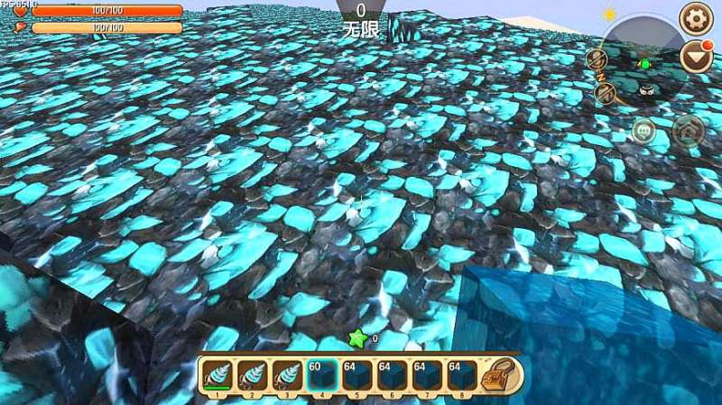 迷你世界:无限制作钻石大陆,全部地图上都是钻石打造