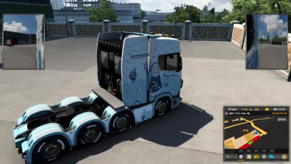 欧卡2日常 86 创意工坊二次元涂装加v8mod跑外部