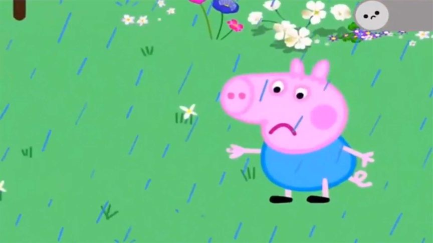 儿童动画:乔治没带雨伞!