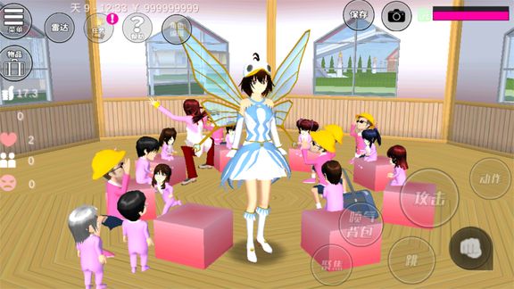 樱花校园模拟器:小夕带领一帮小宝宝来幼儿园上课,但是没有小班