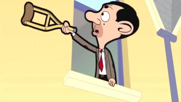 憨豆动画:憨豆从窗户的地方够不到网球,该怎么办呢