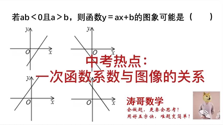 中考热点,一次函数图像【片尾有总结】