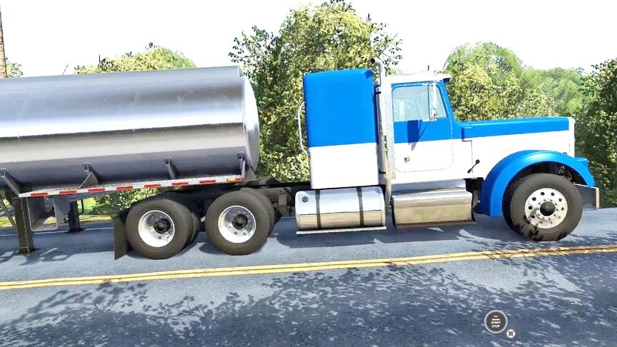 模拟驾驶油罐车穿越崎岖盘山路