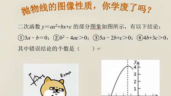 【中考数学】二次函数图像性质,听说第三、第四项难住了好多人哦