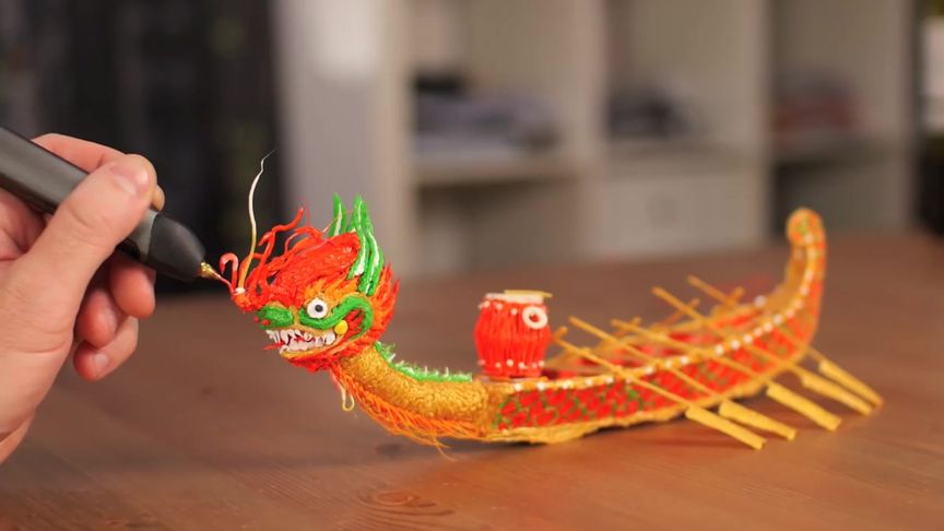 3D打印笔的实际操作视频