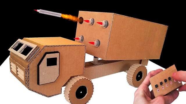 牛人用纸板制作火箭炮!可操控发射,真是脑洞大开啊!