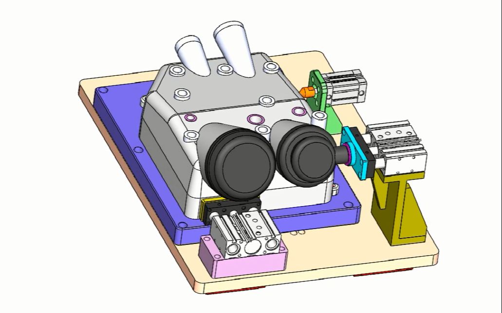 SolidWorks 非标设计案例:机油滤芯器气密性测试设备的设计