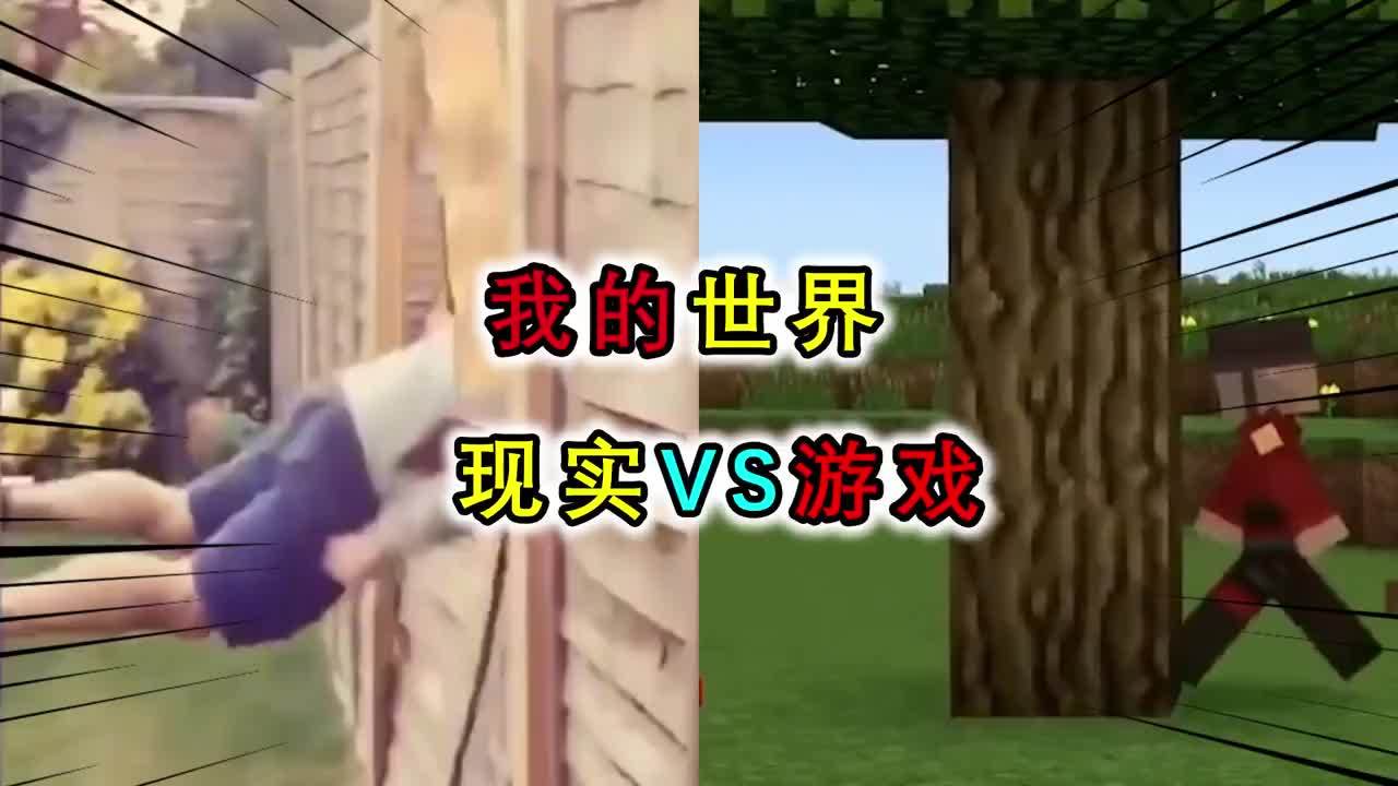 我的世界:游戏中的动作,你敢在现实中做吗?来看勇者的搞笑挑战