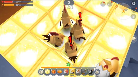 迷你世界:十倍爆率生存半仙集齐变异三鸡,整个地图都可以横着走