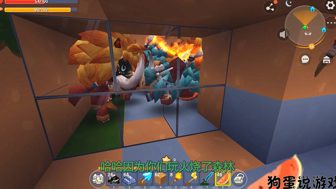 迷你世界:我建了个自动识别怪的大门,人走没事,怪物无法通过