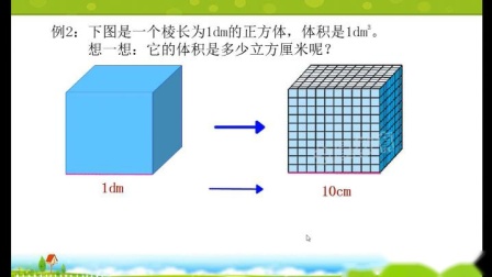微课《体积和体积单位之间的进率》