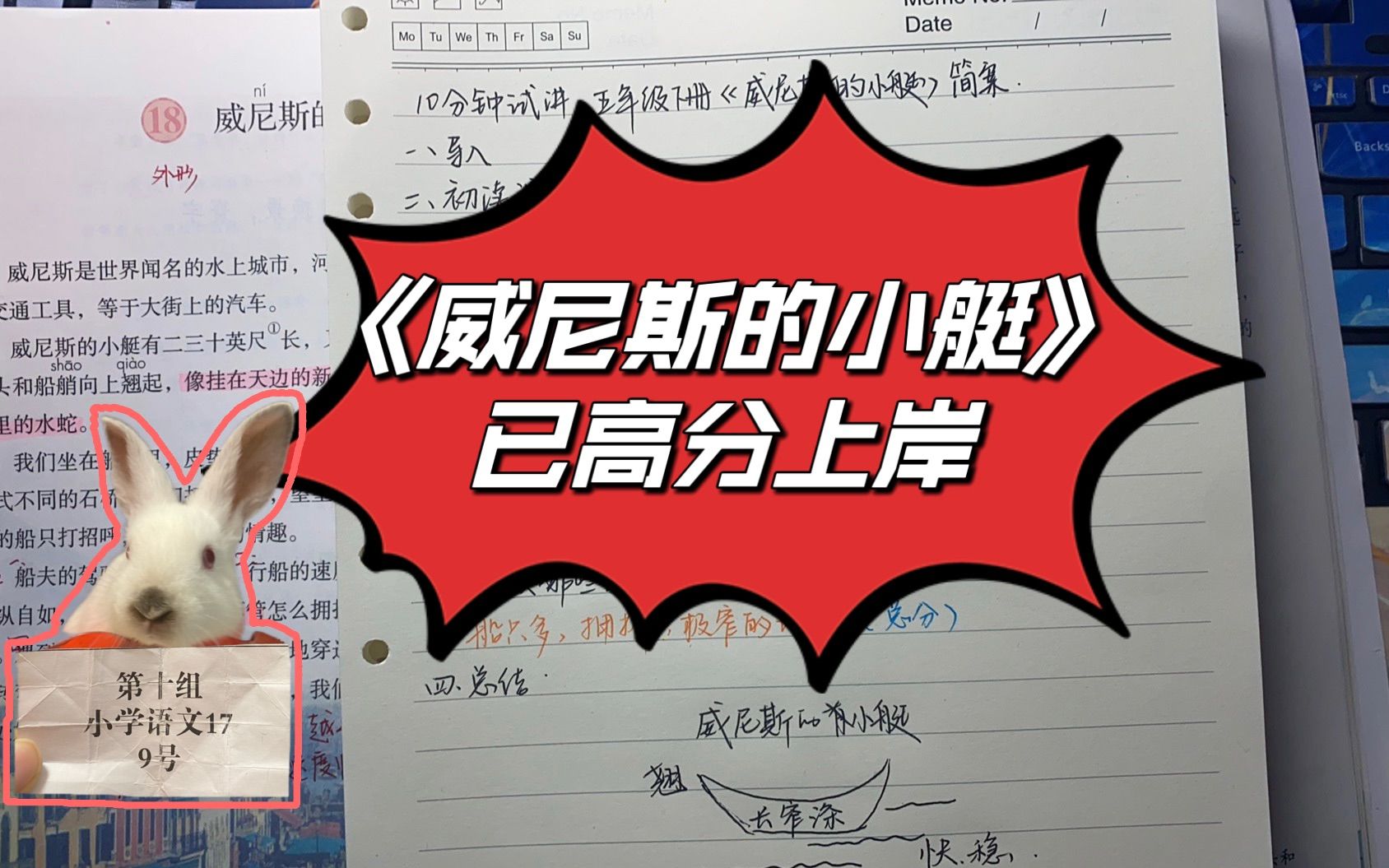 已高分上岸|十分钟试讲 小学语文 五年级下册《威尼斯的小艇》