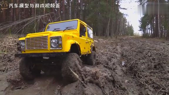 模型——遥控越野车淤泥越野,这轮胎都没法看了