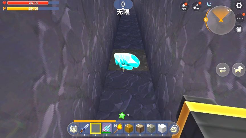 迷你世界:十倍爆率生存半仙第一天就挖到了64个钻石,这操作无敌