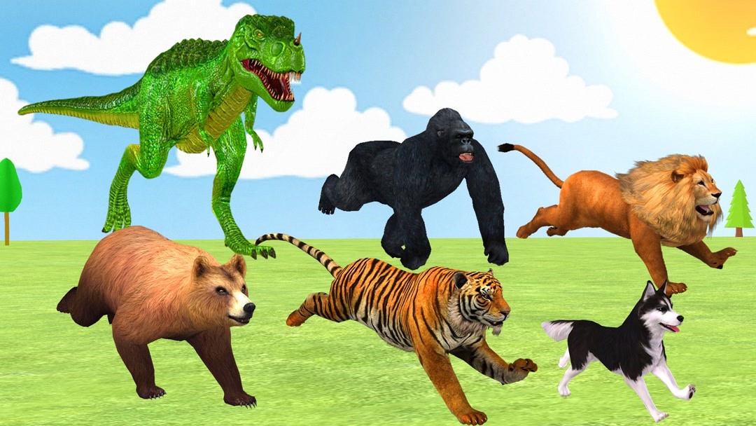 霸王龙无敌啦,快驾驶挖掘机,打败它~