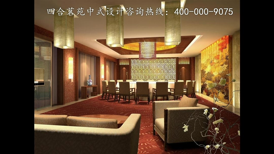 山东某酒店现代中式风格装修设计鉴赏|四合茗苑中式设计机构