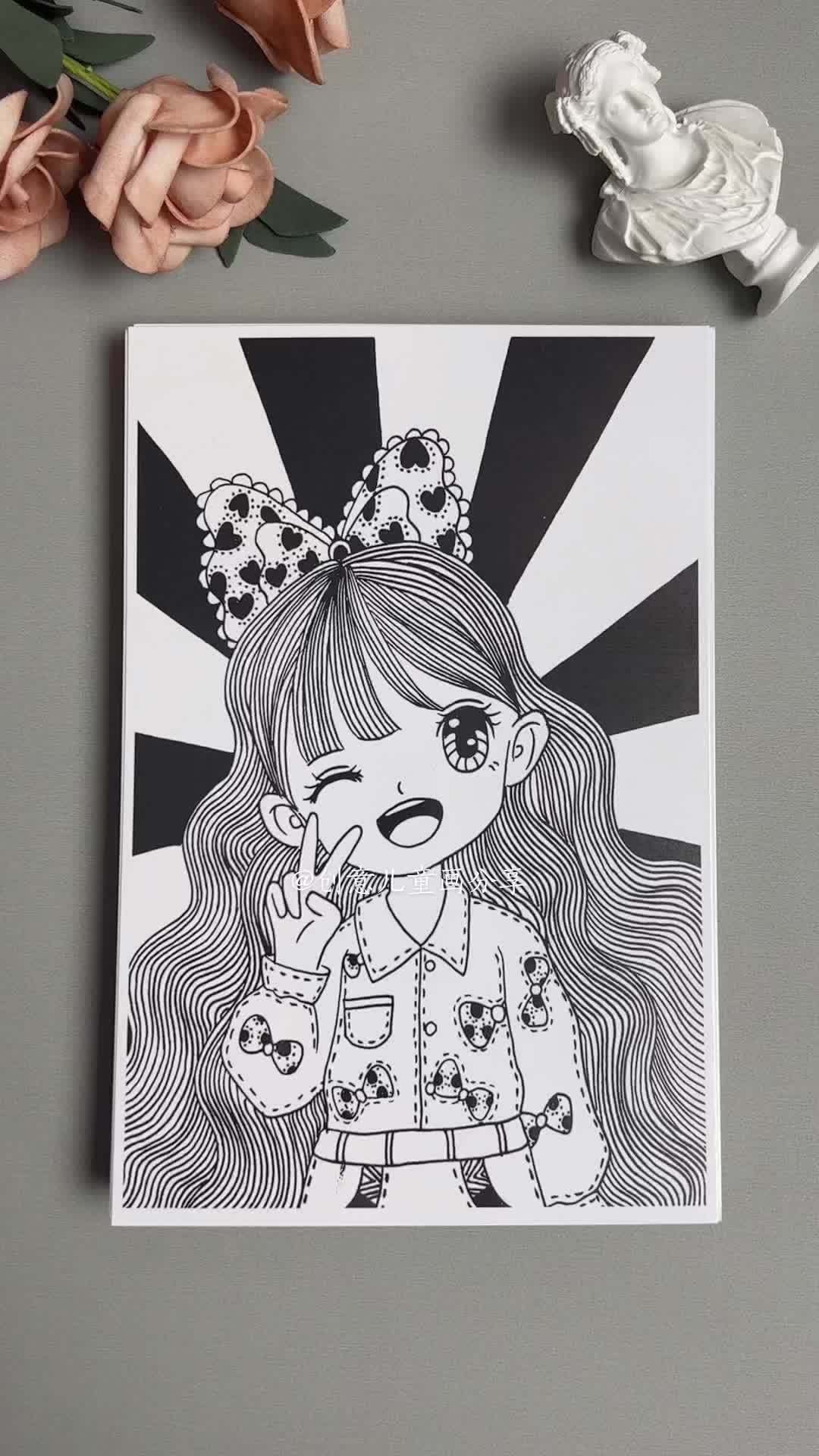 可爱的卡通人物线描画,一支笔画出各种可爱小人~