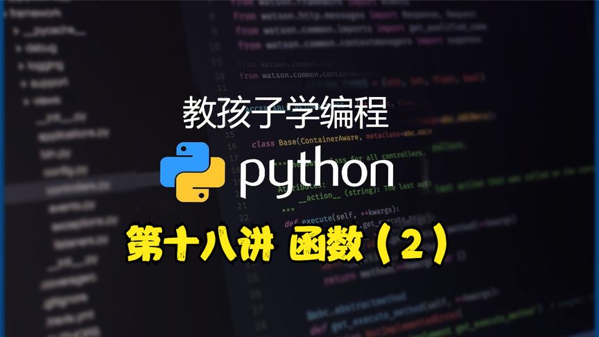 教孩子学编程Python 第十八讲 函数2