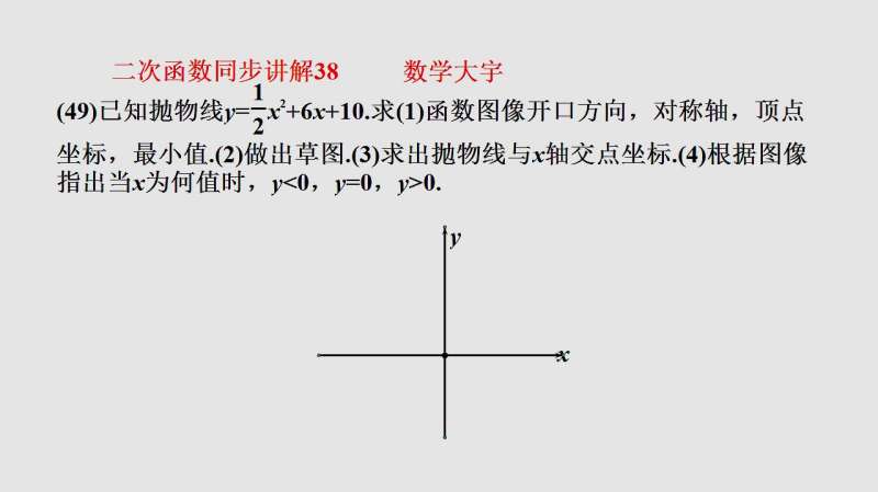 初三数学,二次函数,抛物线一般式的性质