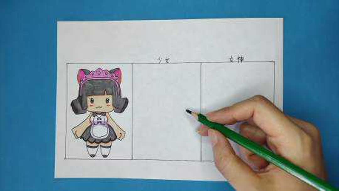 见过迷你世界琉璃酱少女和女神长相变化吗?简单手绘对比有趣好学