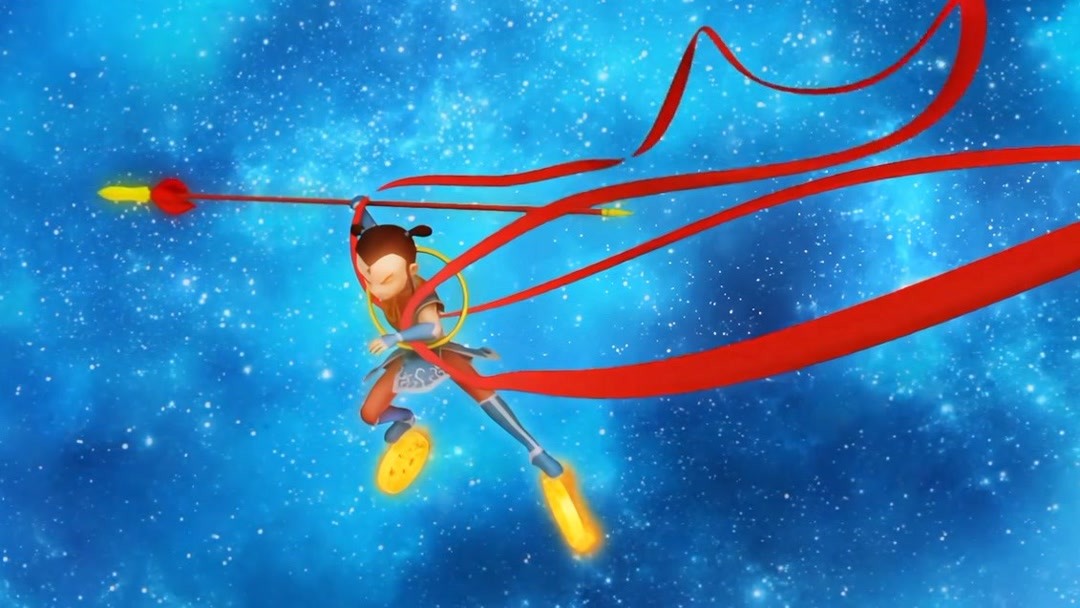 手持火尖枪脚踩风火轮,身披混天绫臂挎乾坤圈,哪吒帅炸了