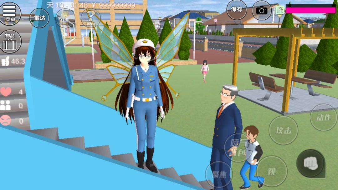 樱花校园模拟器:骑警小姐姐帮助校长找到他丢失的小孙子,太棒了