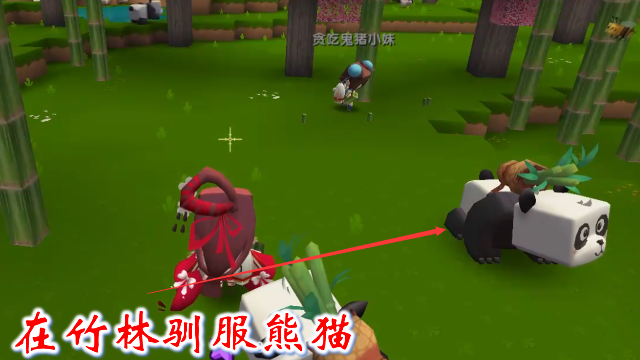 迷你世界联机高级331:我们驯服了一只熊猫