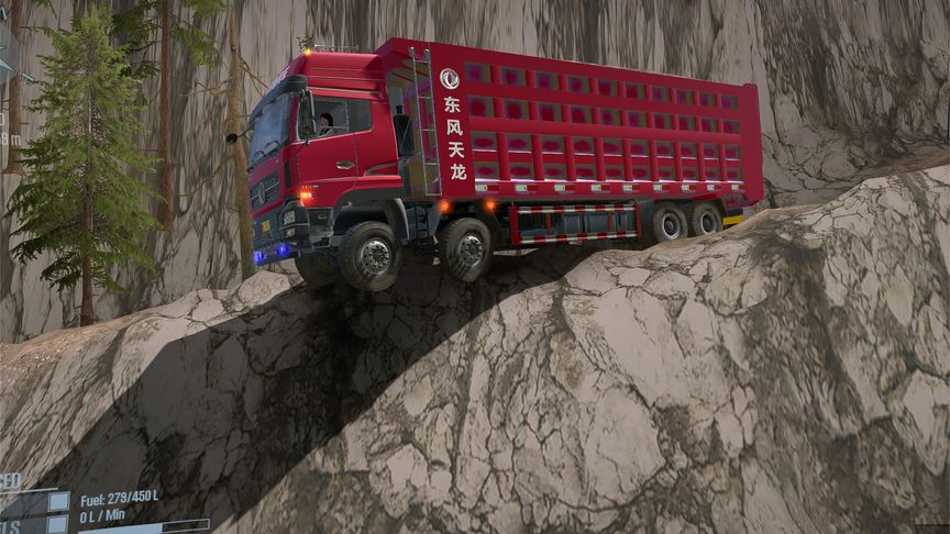 山路很危险,货车司机冒险开下来了,技术太好了|卡车模拟