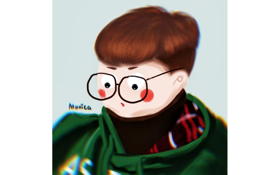【插画练习100张】第4张(一个可爱的前同事)