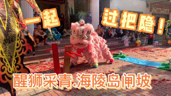 醒狮表演,好多年都没有看过,大家一起过把隐吧!