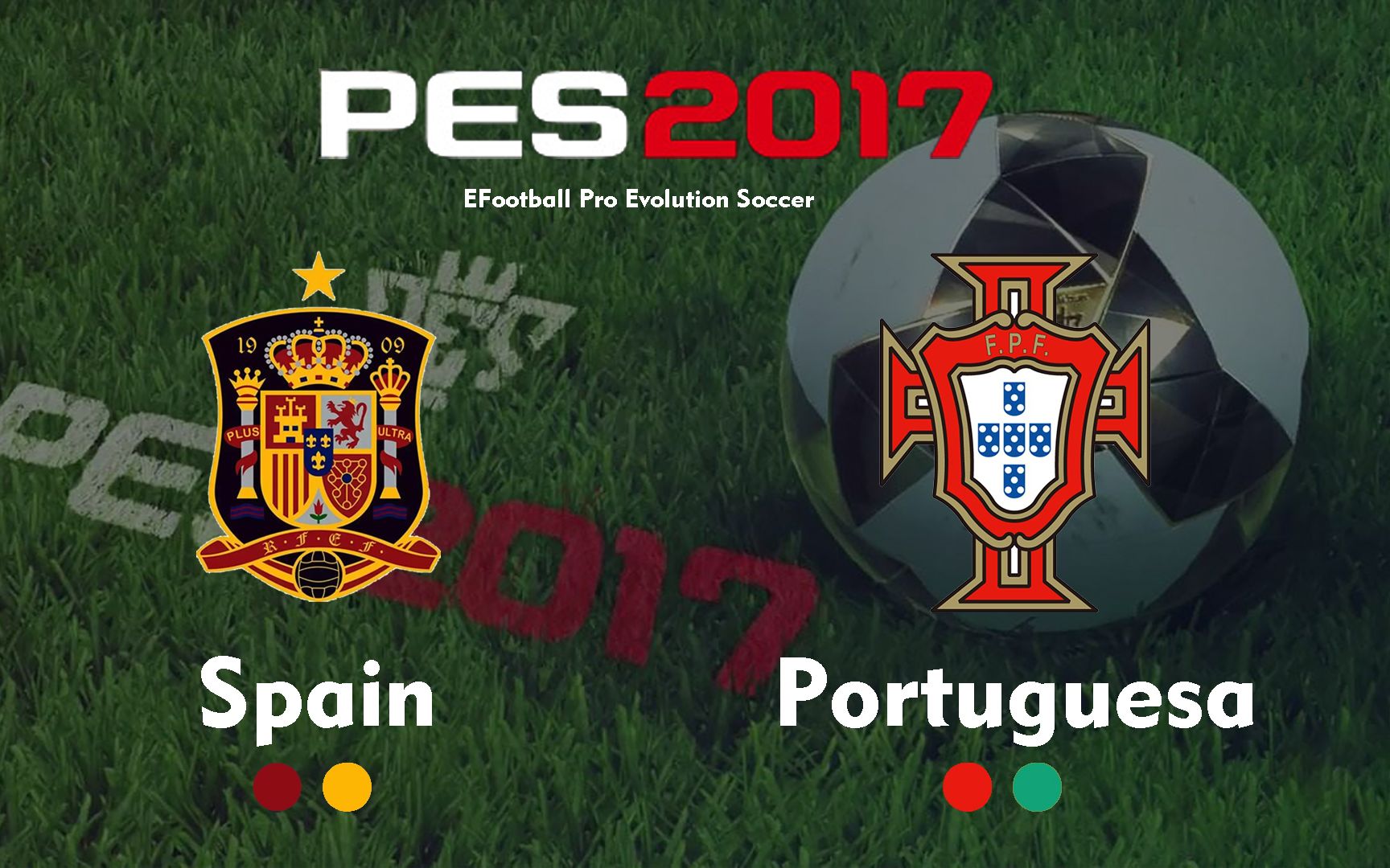 【PES2017 > 俄罗斯世界杯】西班牙 vs 葡萄牙 ! 强行带队独中三元?